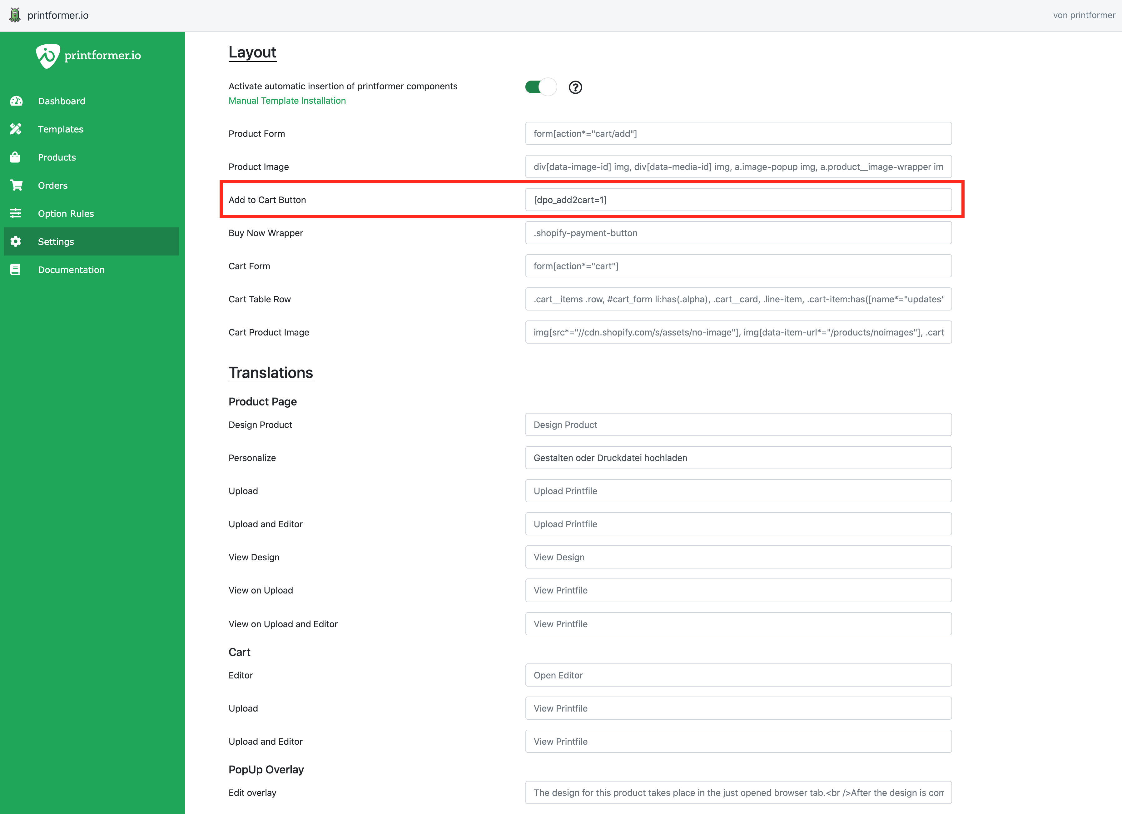 Working with Itoris Product Options
