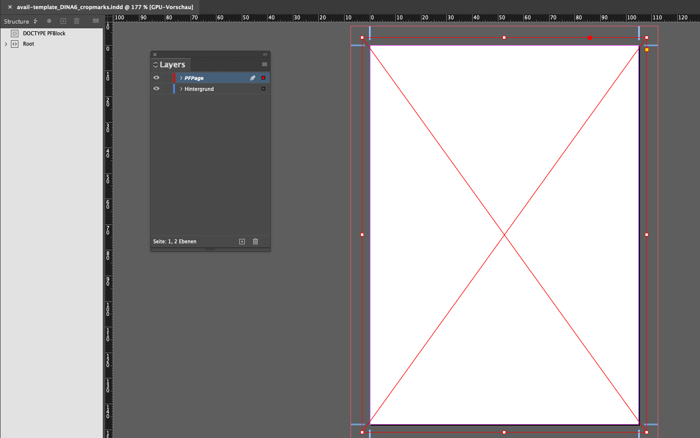Generate print PDF with crop marks